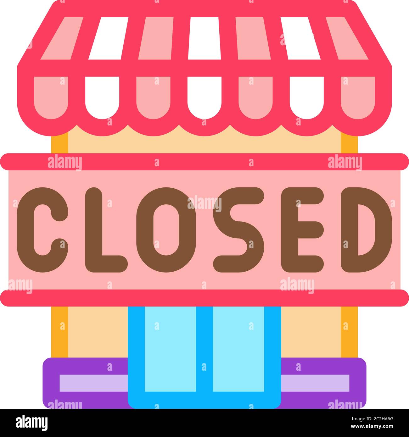 closed shop icon vector outline illustration Stock Vector Image & Art ...