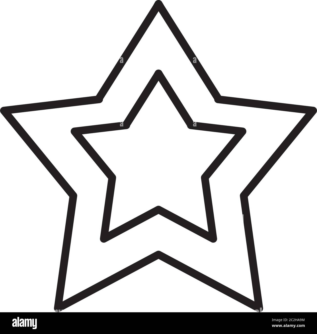 favorite star icon over white background, line style, vector ...