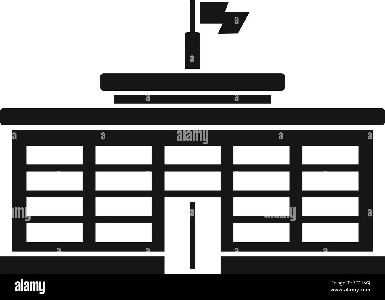 University campus icon. Simple illustration of university campus vector ...