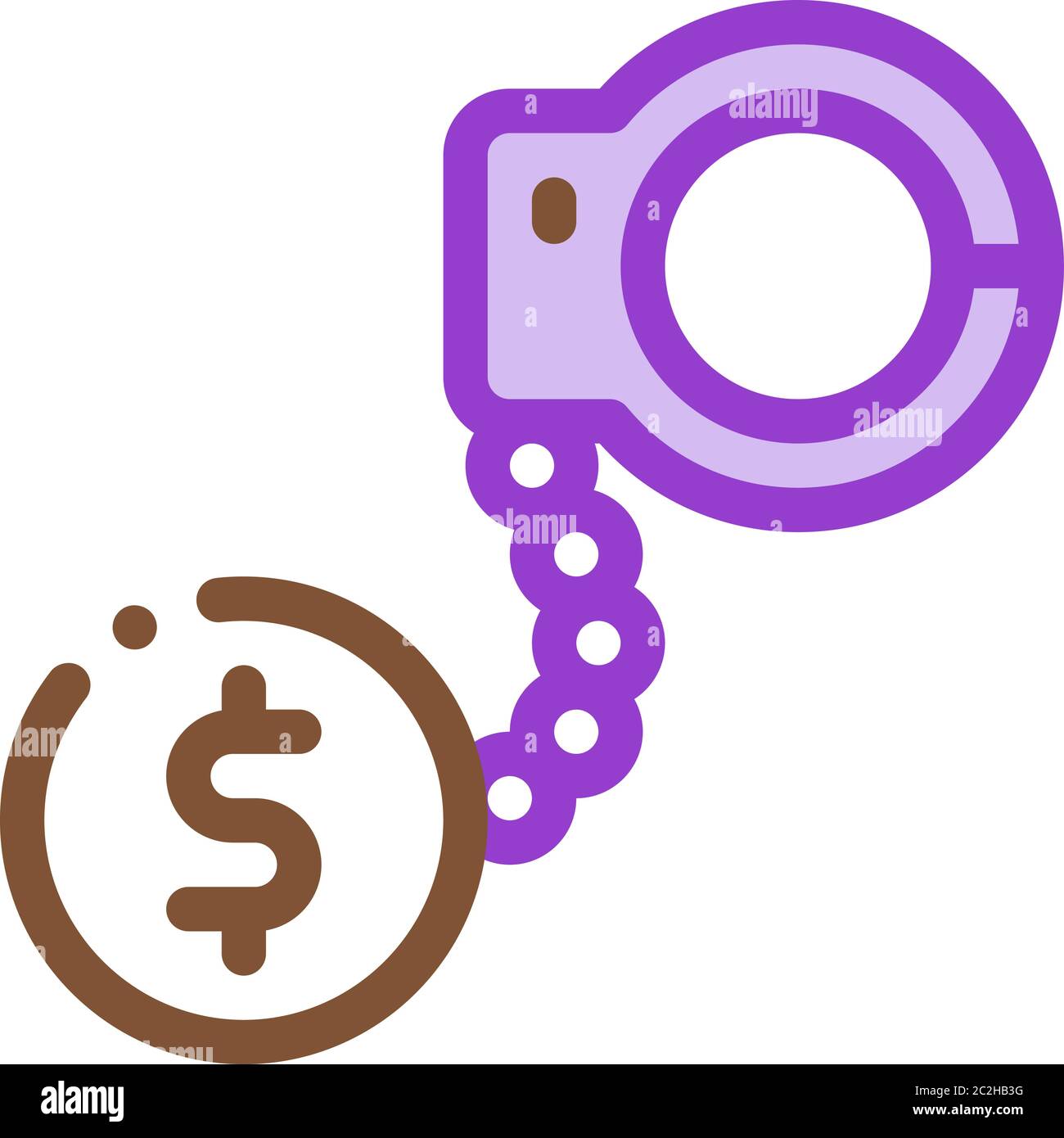 jail or freedom for money bail icon vector outline illustration Stock ...