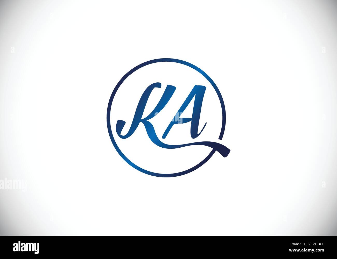 Initial Monogram Letter K A Logo Design Vector Template. K A Letter ...