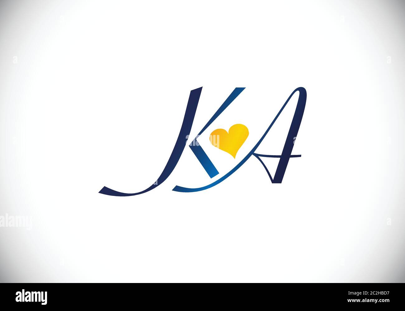 Initial Monogram Letter K A Logo Design Vector Template. K A Letter ...