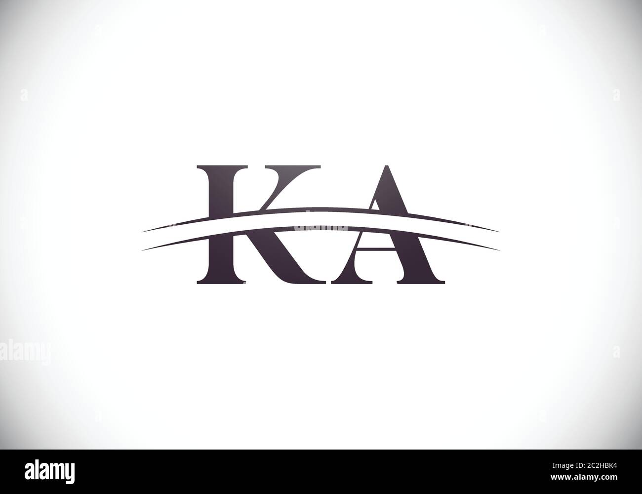 Initial Monogram Letter K A Logo Design Vector Template. K A Letter ...