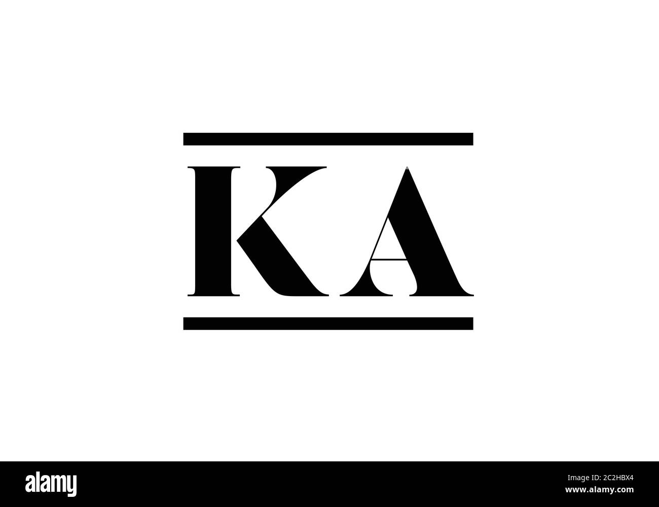 Initial Monogram Letter K A Logo Design Vector Template. K A Letter ...