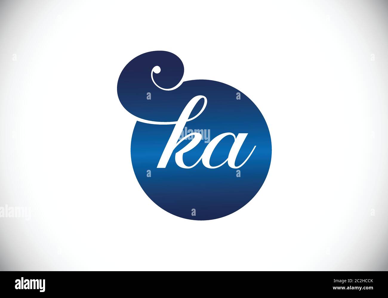 Initial Monogram Letter K A Logo Design Vector Template. K A Letter ...