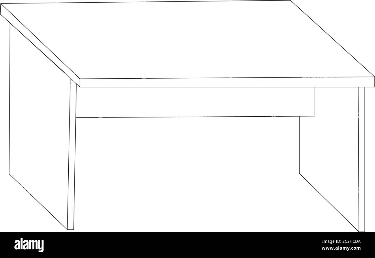 vector isolated table writing contour Stock Vector Image & Art - Alamy