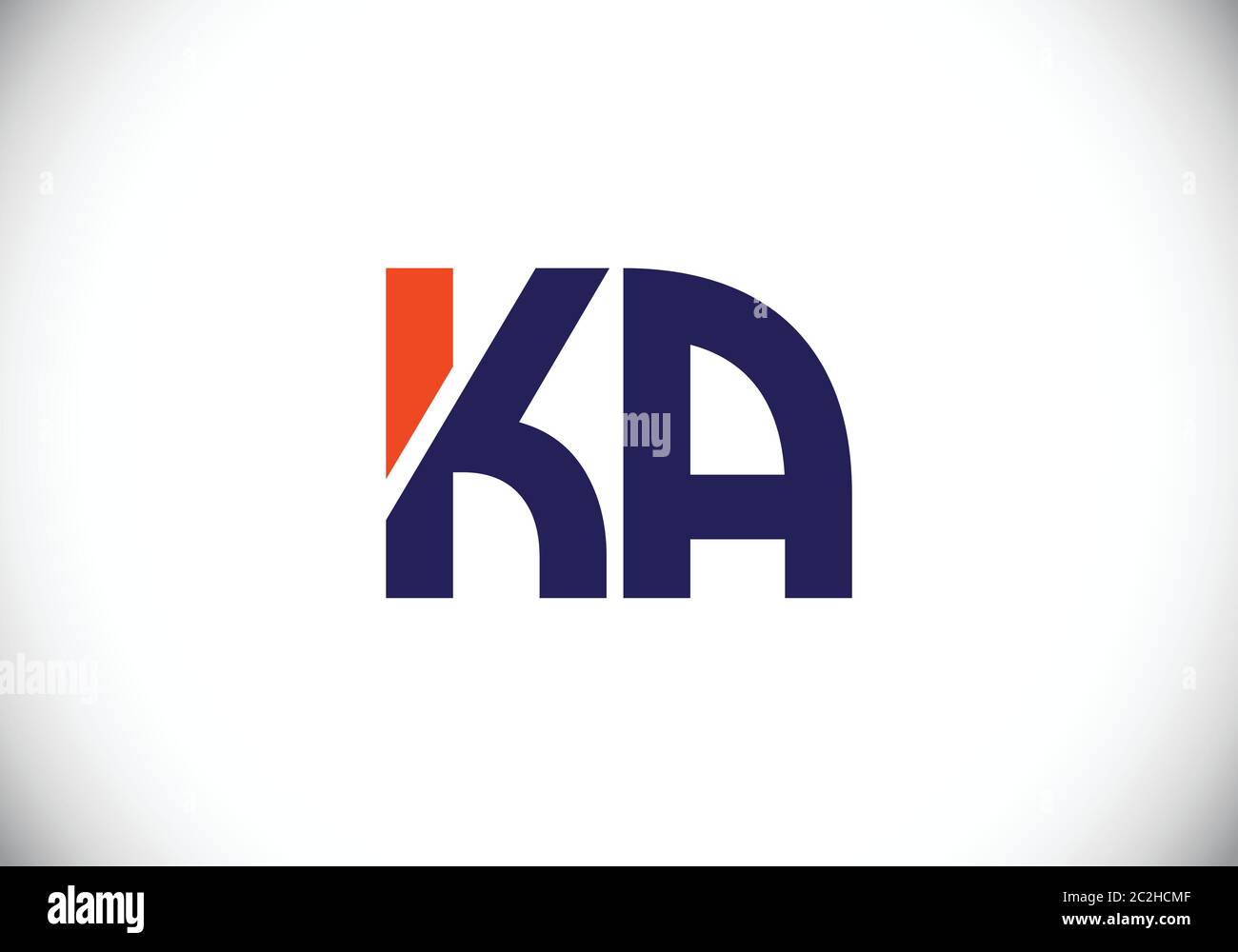 Initial Monogram Letter K A Logo Design Vector Template. K A Letter ...