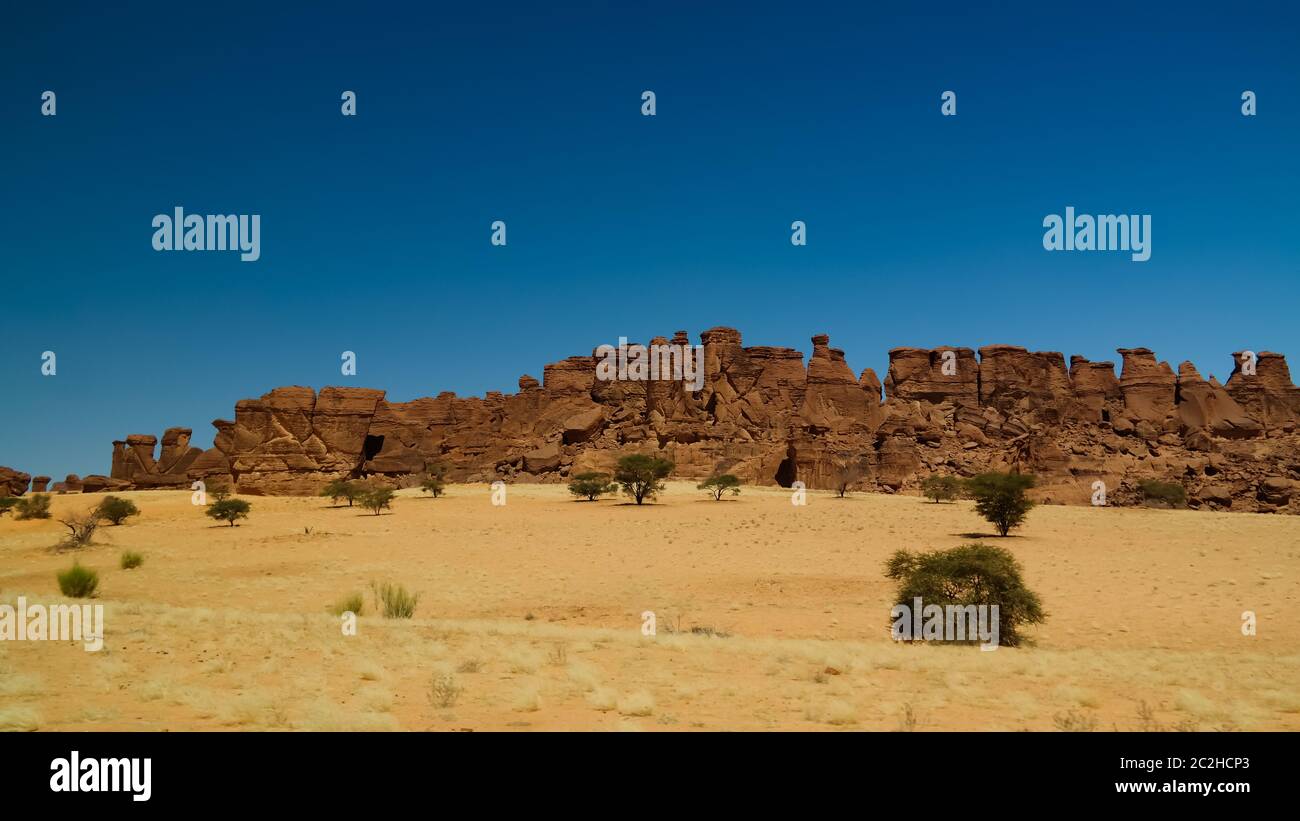 Abstract Rock formation at plateau Ennedi aka stone forest in Chad ...
