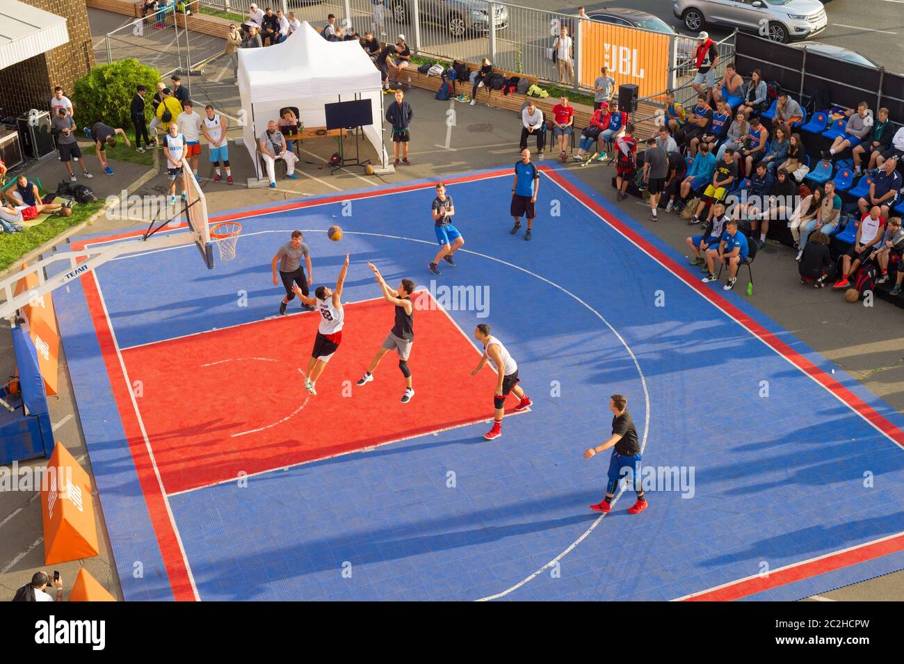 Basketball hoop aerial view High Resolution Stock Photography and ...