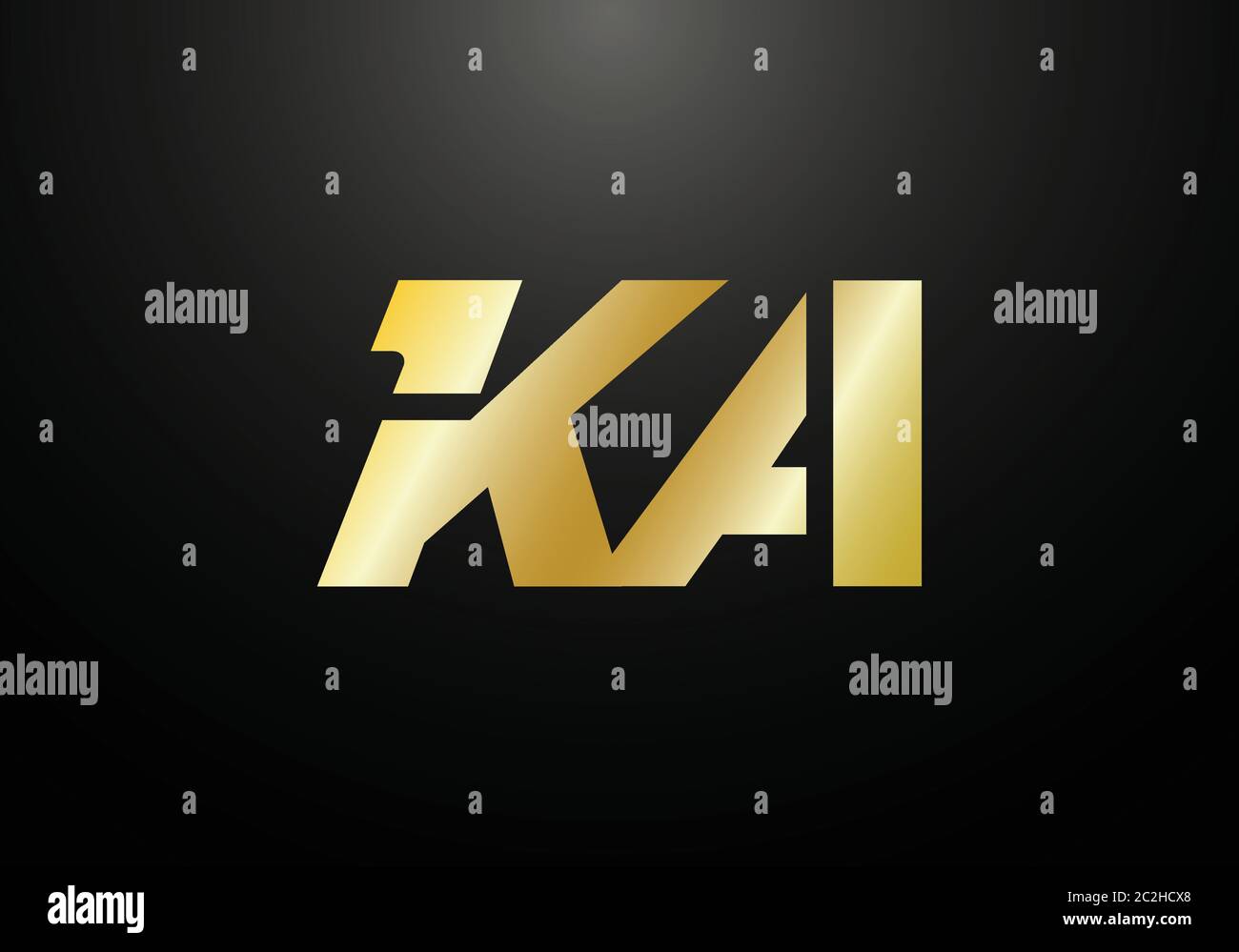 Initial Monogram Letter K A Logo Design Vector Template. K A Letter ...