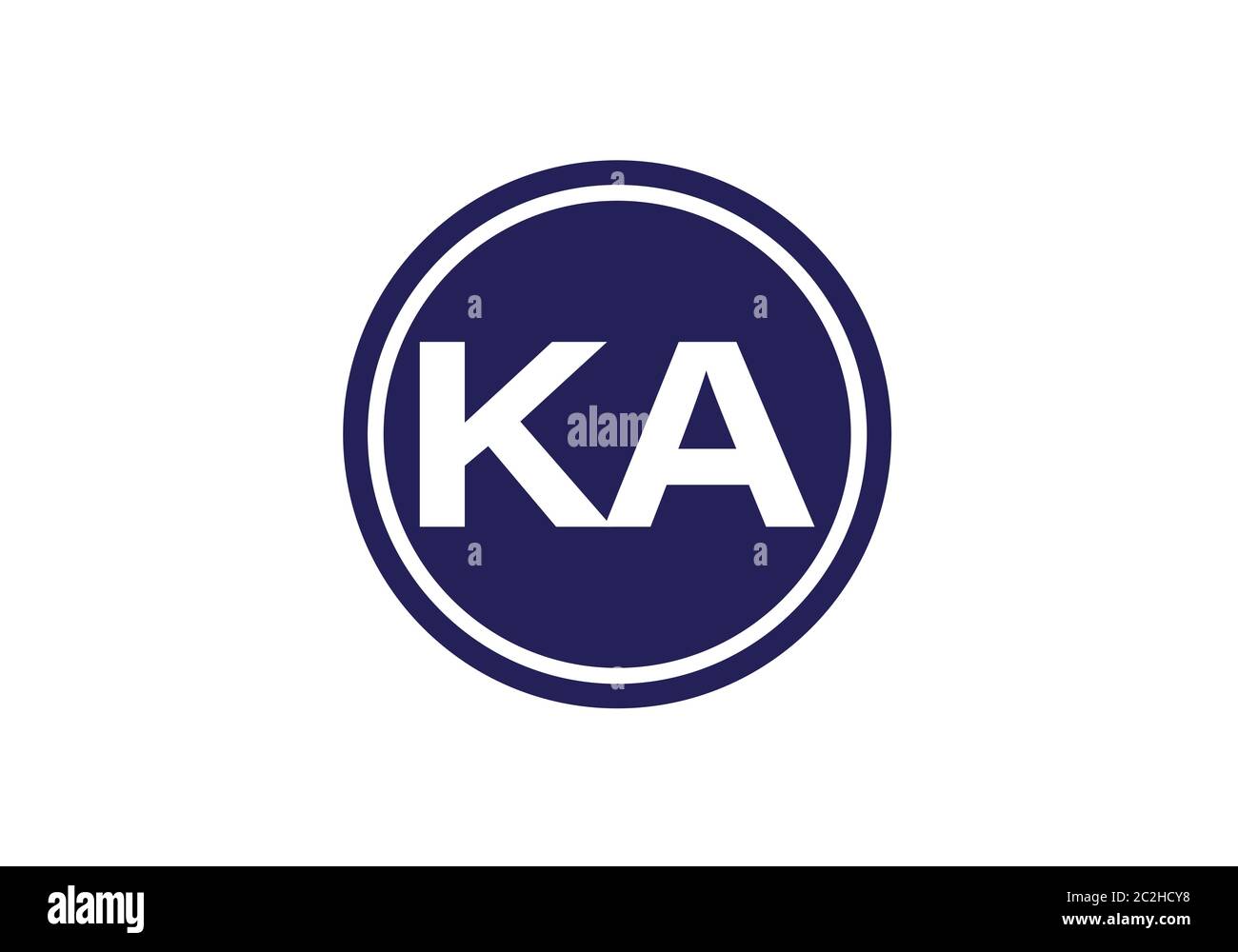 Initial Monogram Letter K A Logo Design Vector Template. K A Letter ...