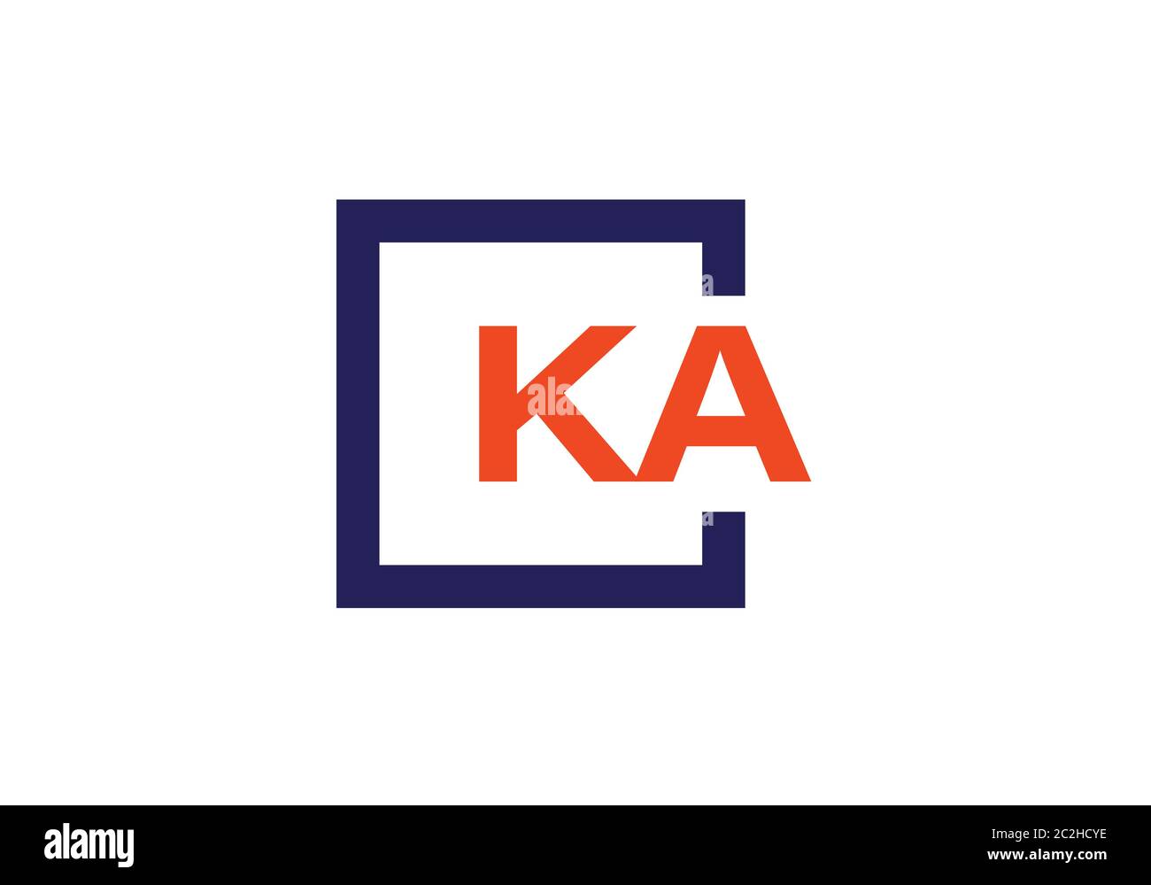 Initial Monogram Letter K A Logo Design Vector Template. K A Letter ...