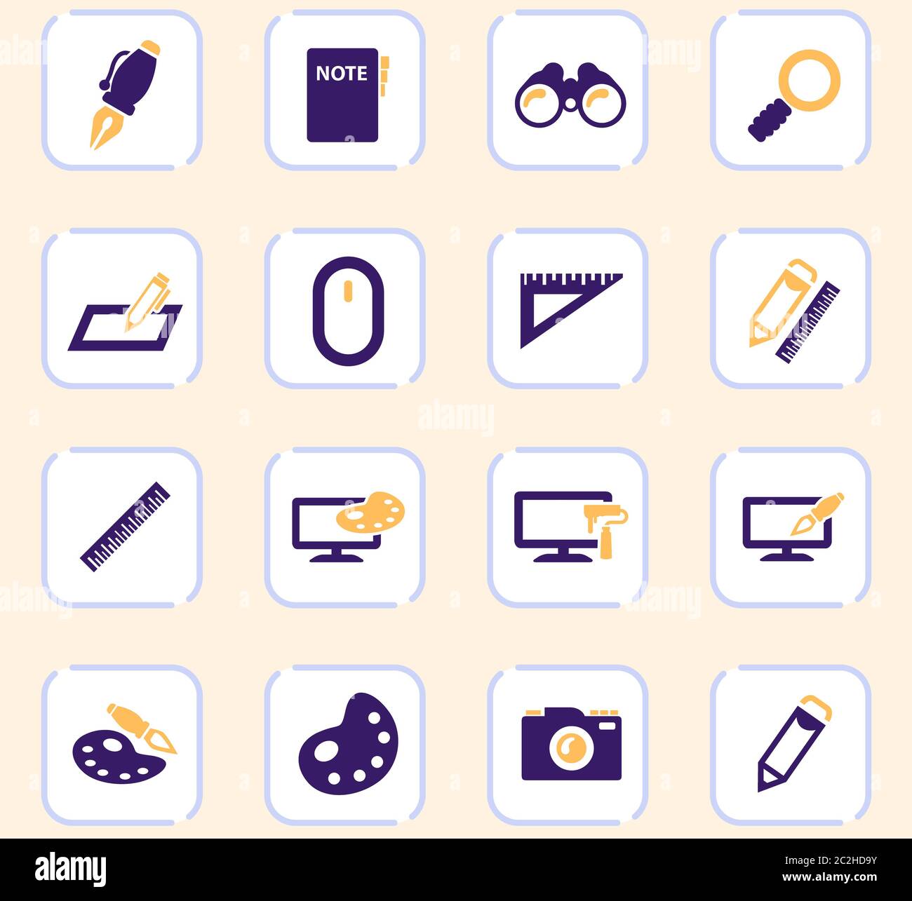 Design vector icons for user interface design Stock Photo - Alamy