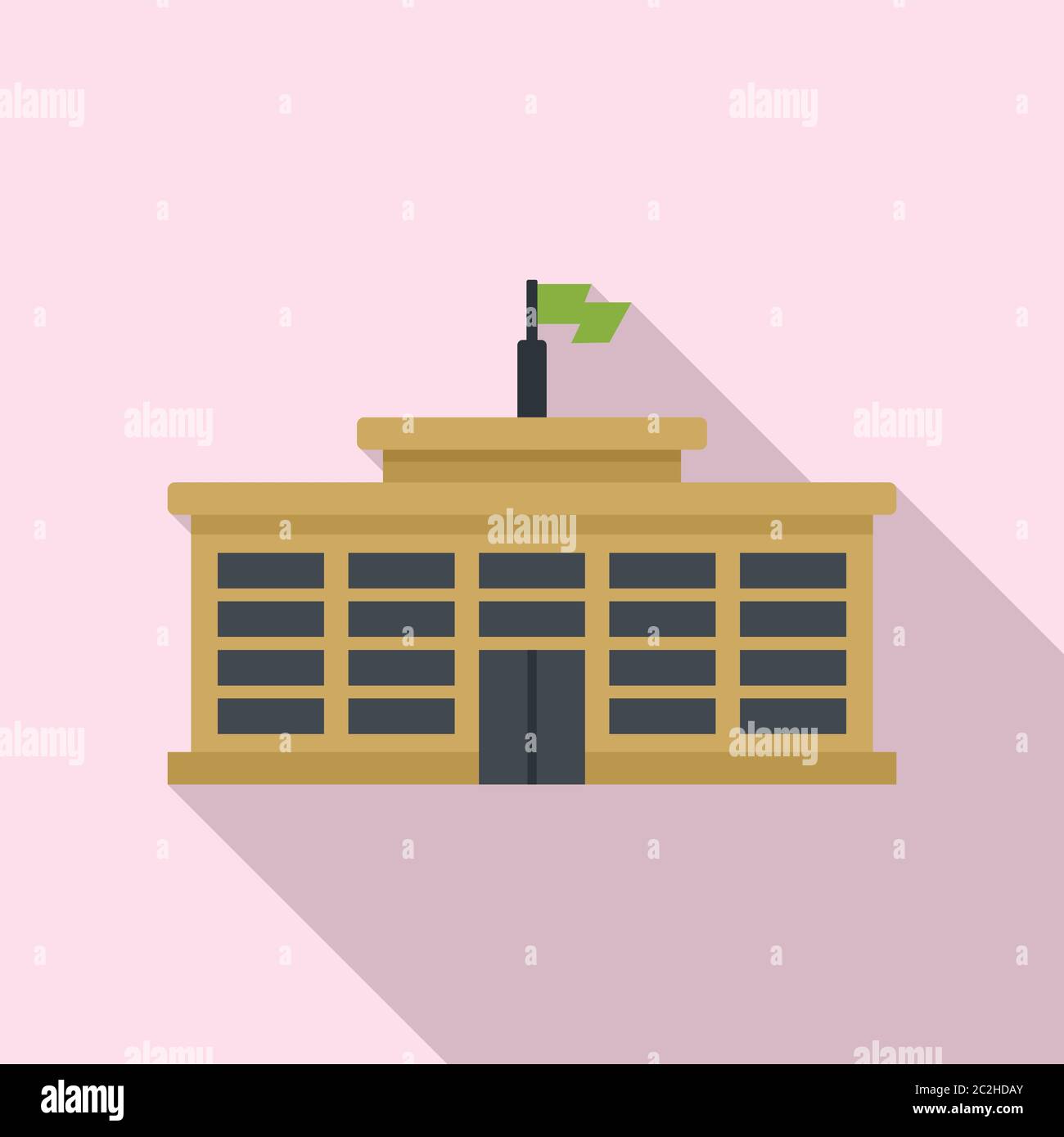 College building icon. Flat illustration of college building vector ...
