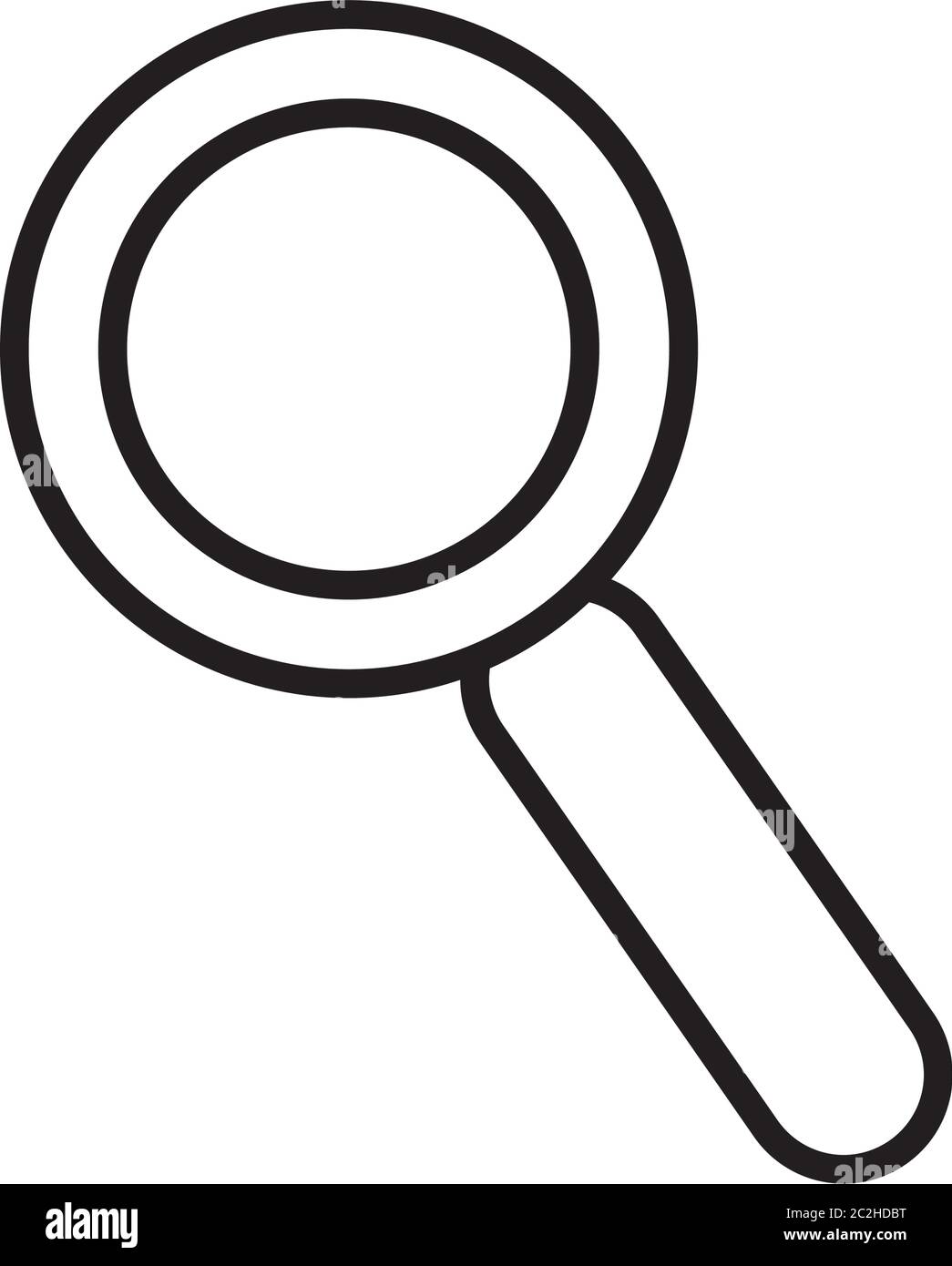 web icons concept, search symbol, magnifying glass icon over white ...
