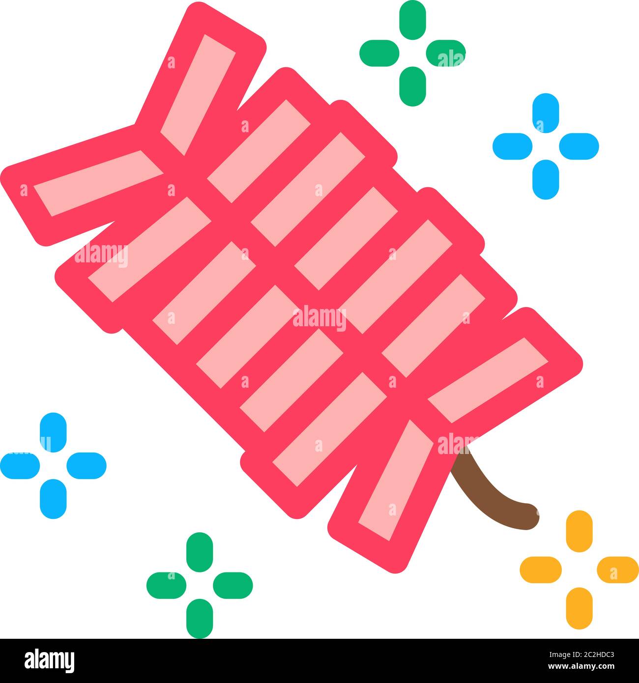 lighted cracker icon vector outline illustration Stock Vector Image ...