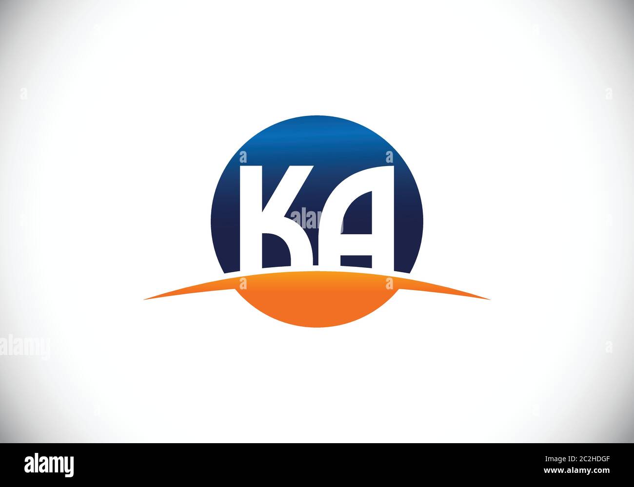 Initial Monogram Letter K A Logo Design Vector Template. K A Letter ...