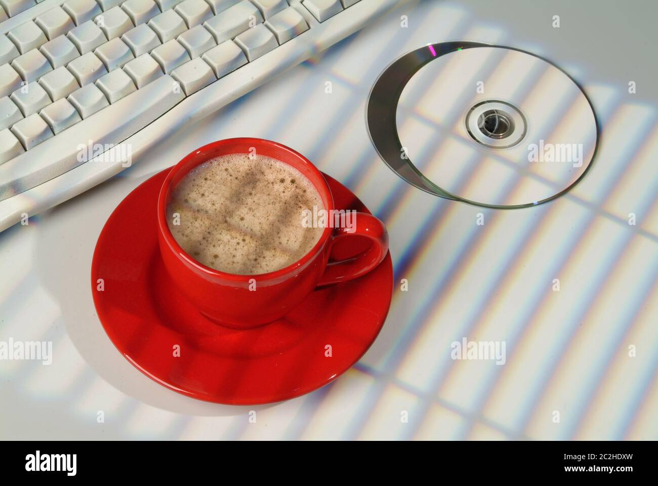Coffee And Keyboard Stock Photo - Alamy