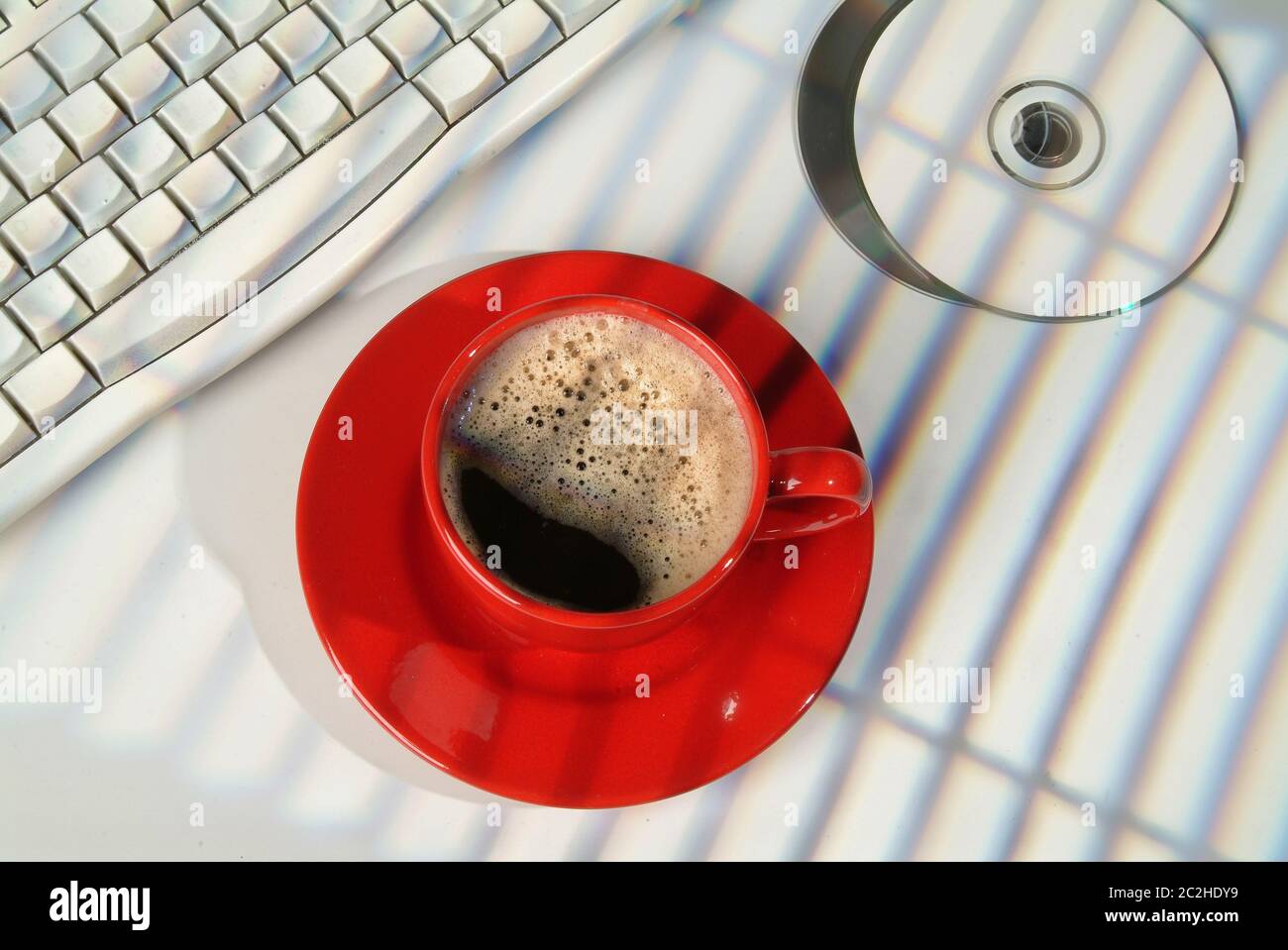Coffee And Keyboard Stock Photo - Alamy