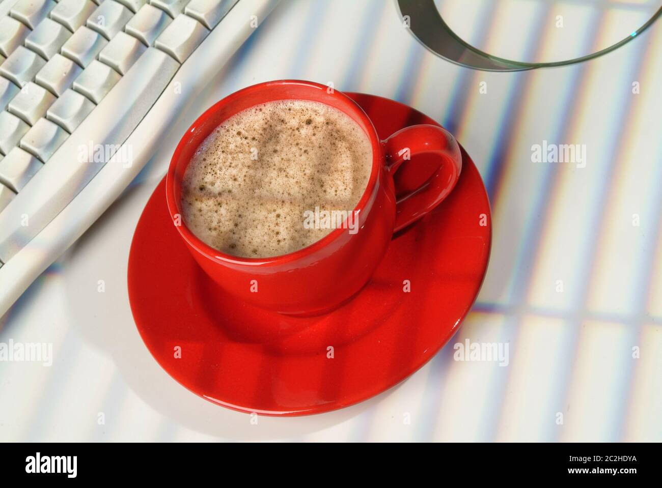 Coffee And Keyboard Stock Photo - Alamy