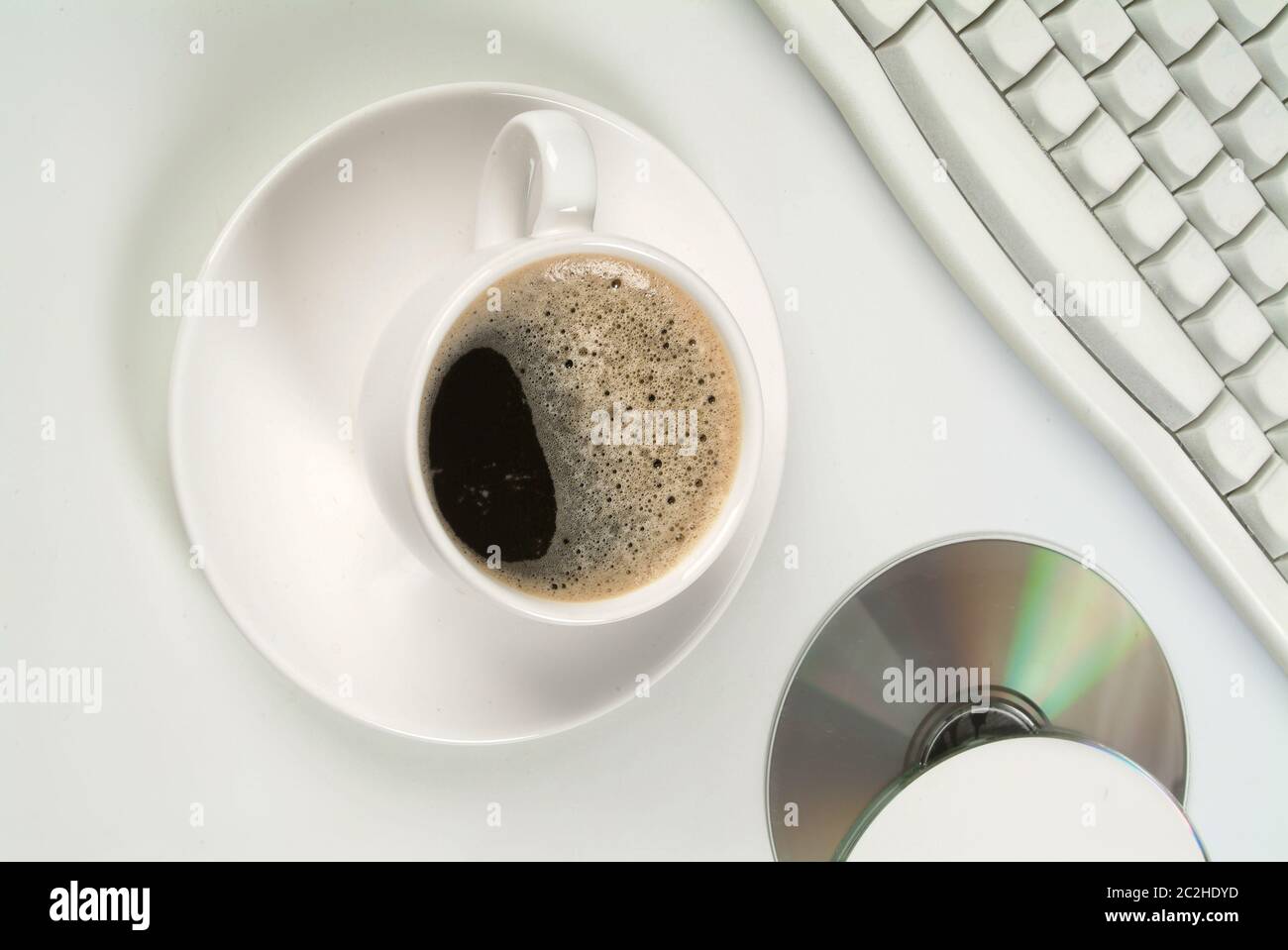 Coffee And Keyboard Stock Photo - Alamy