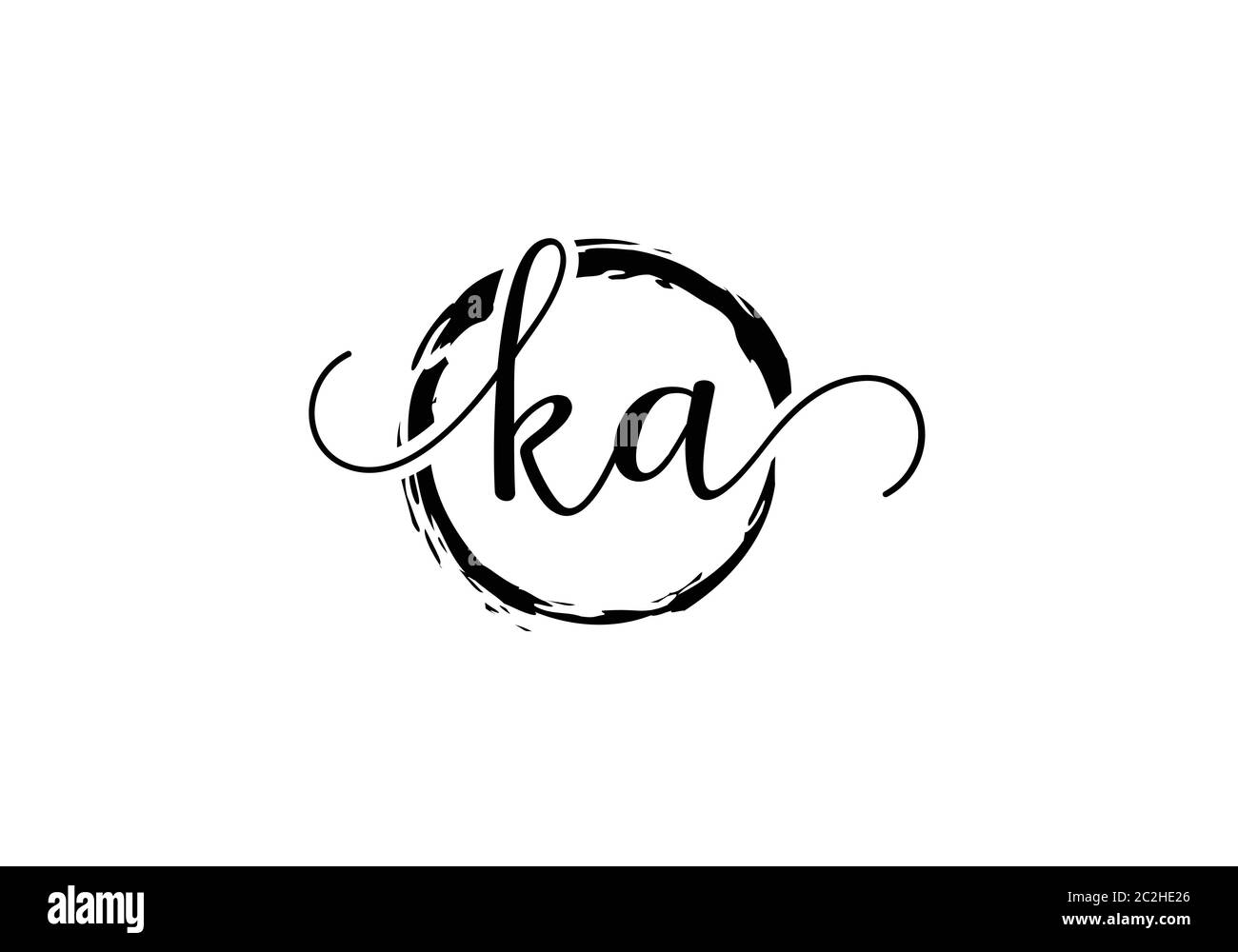 Initial Monogram Letter K A Logo Design Vector Template. K A Letter ...