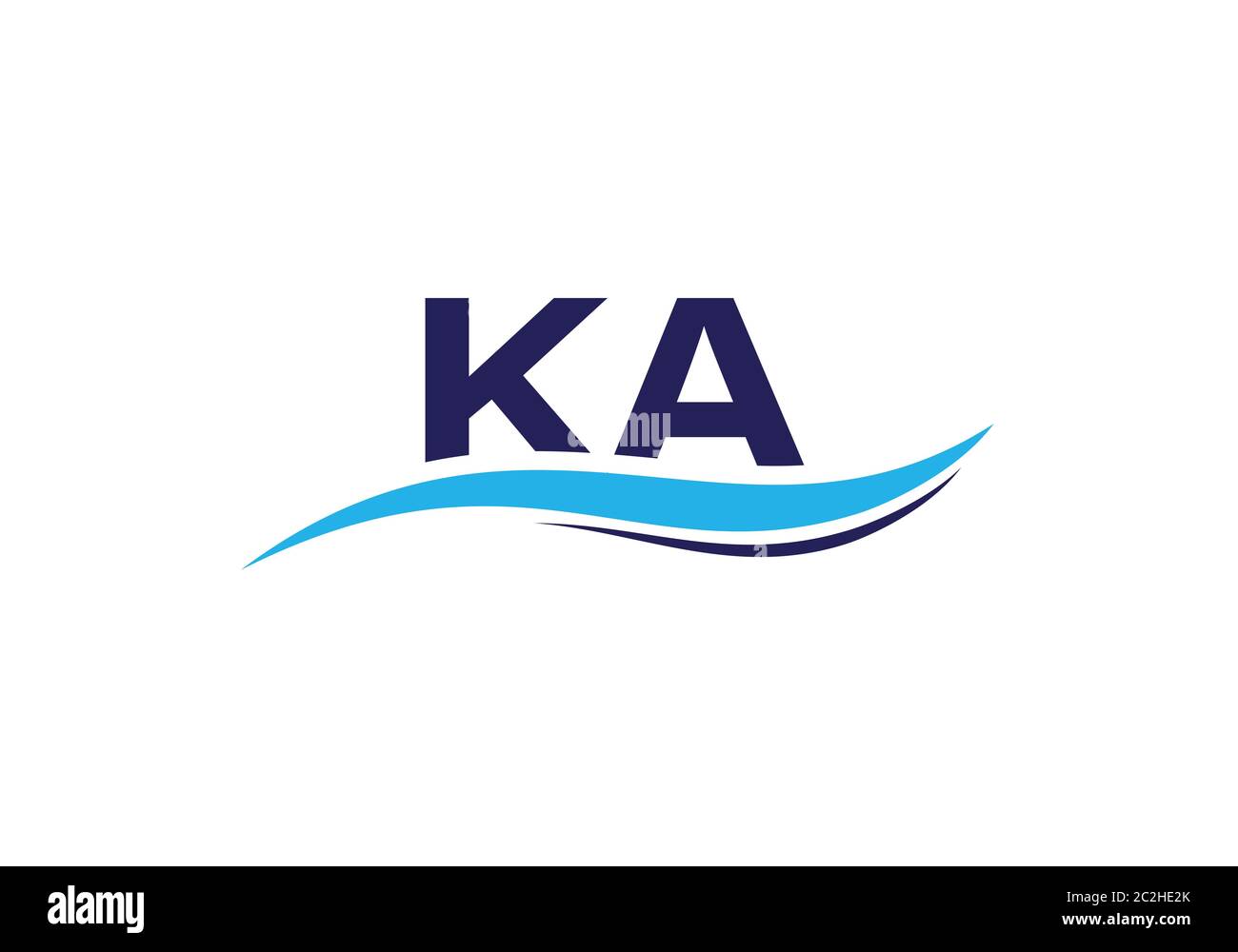 Initial Monogram Letter K A Logo Design Vector Template. K A Letter ...