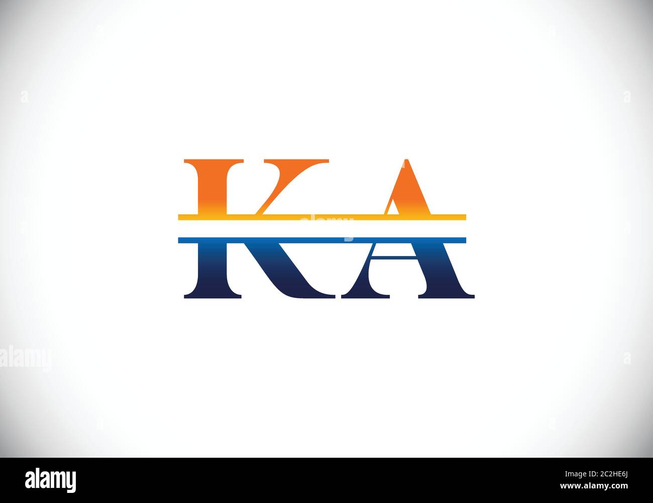 Initial Monogram Letter K A Logo Design Vector Template. K A Letter ...
