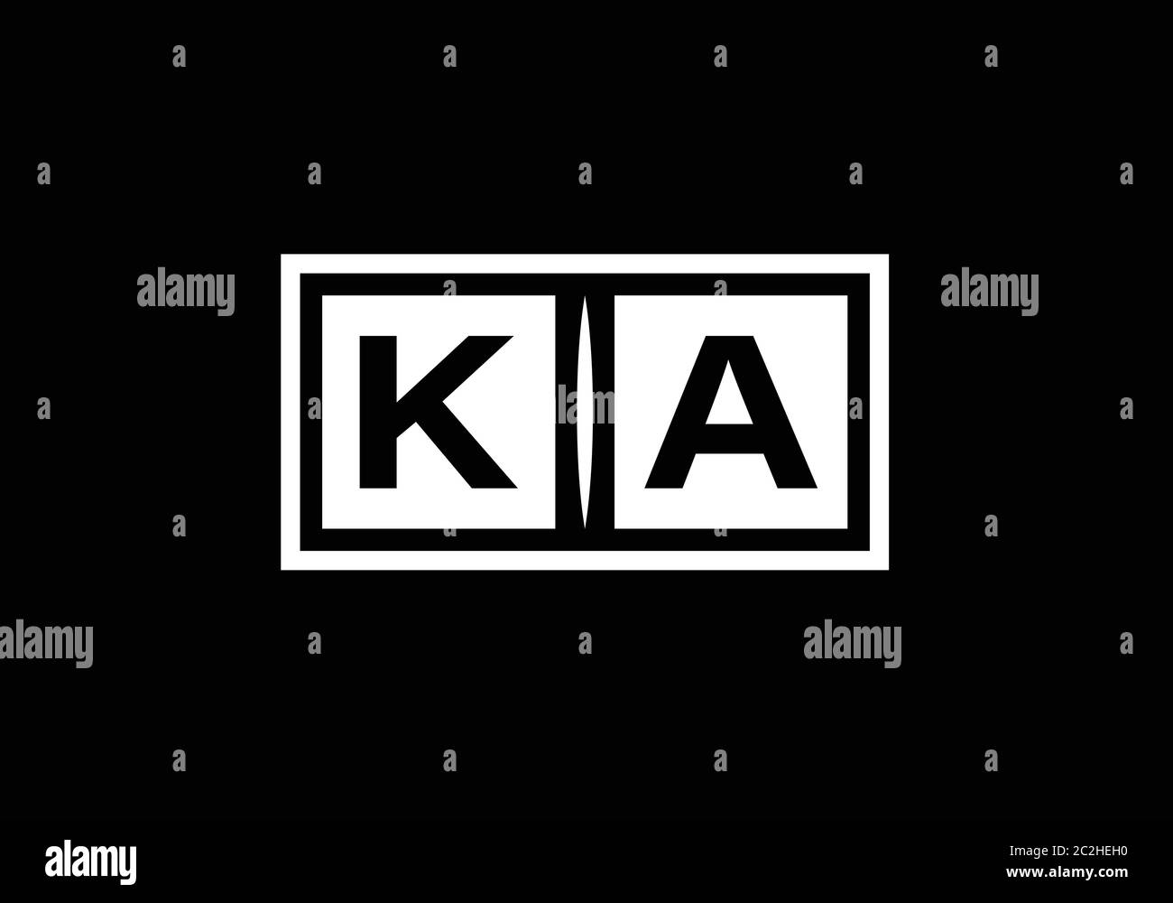 Initial Monogram Letter K A Logo Design Vector Template. K A Letter ...