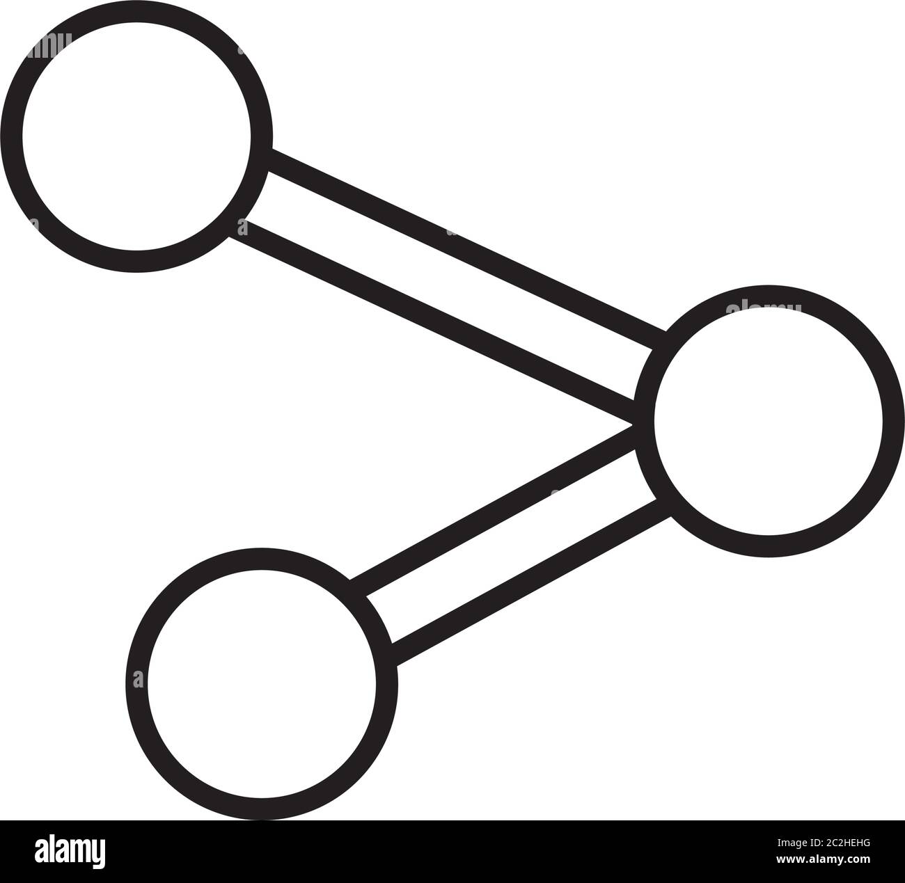 web icons concept, share symbol icon over white background, line style ...