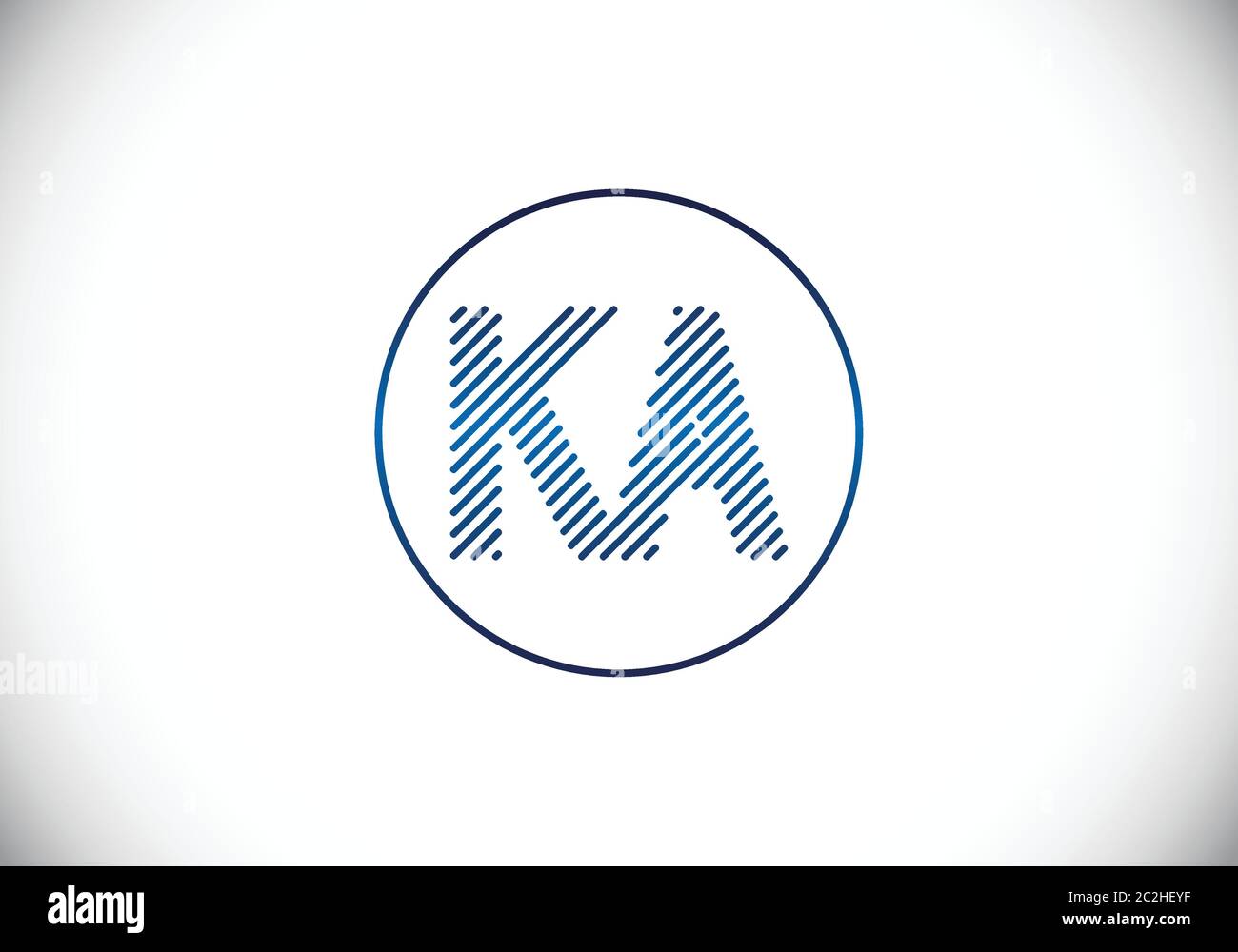 Initial Monogram Letter K A Logo Design Vector Template. K A Letter ...
