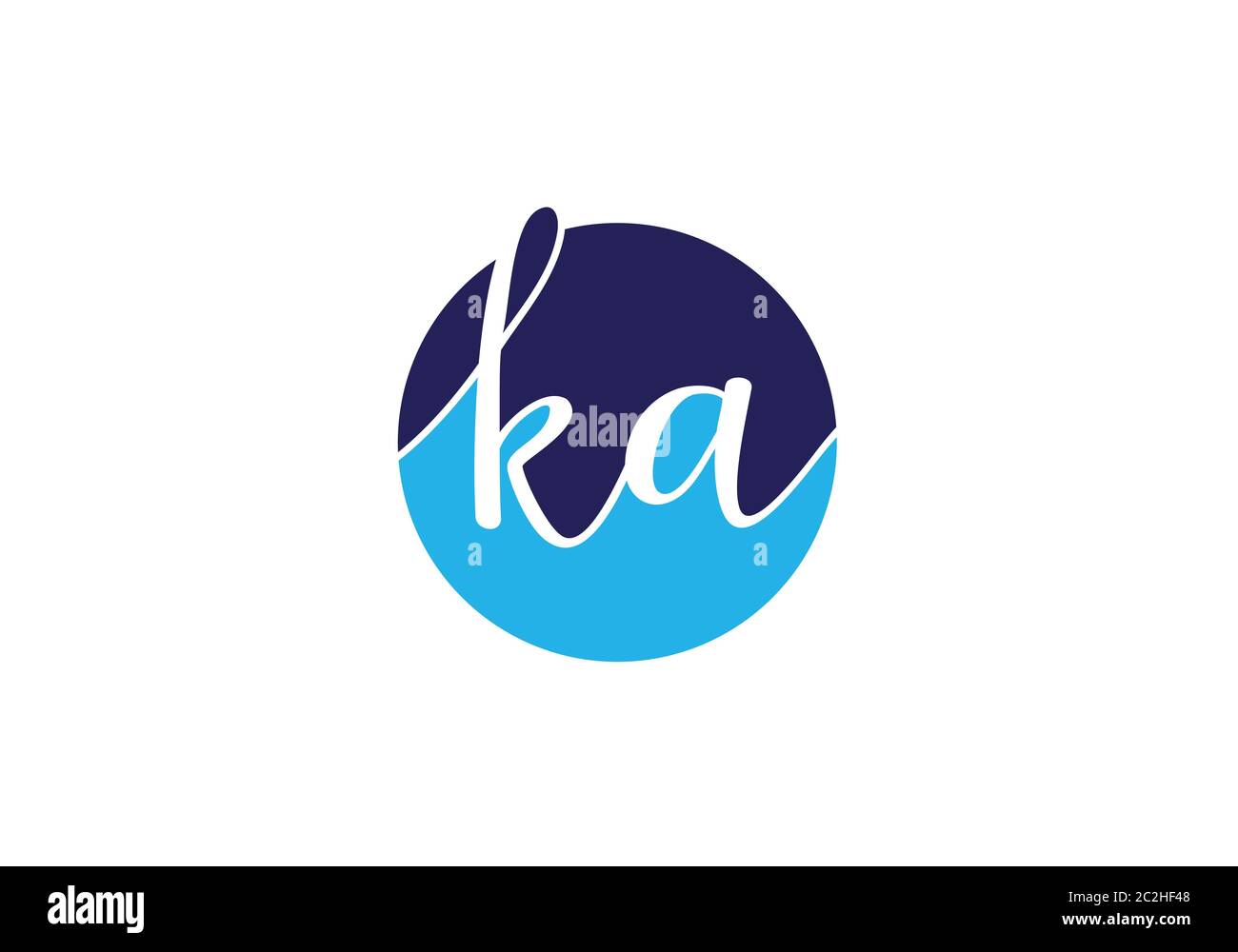 Initial Monogram Letter K A Logo Design Vector Template. K A Letter ...