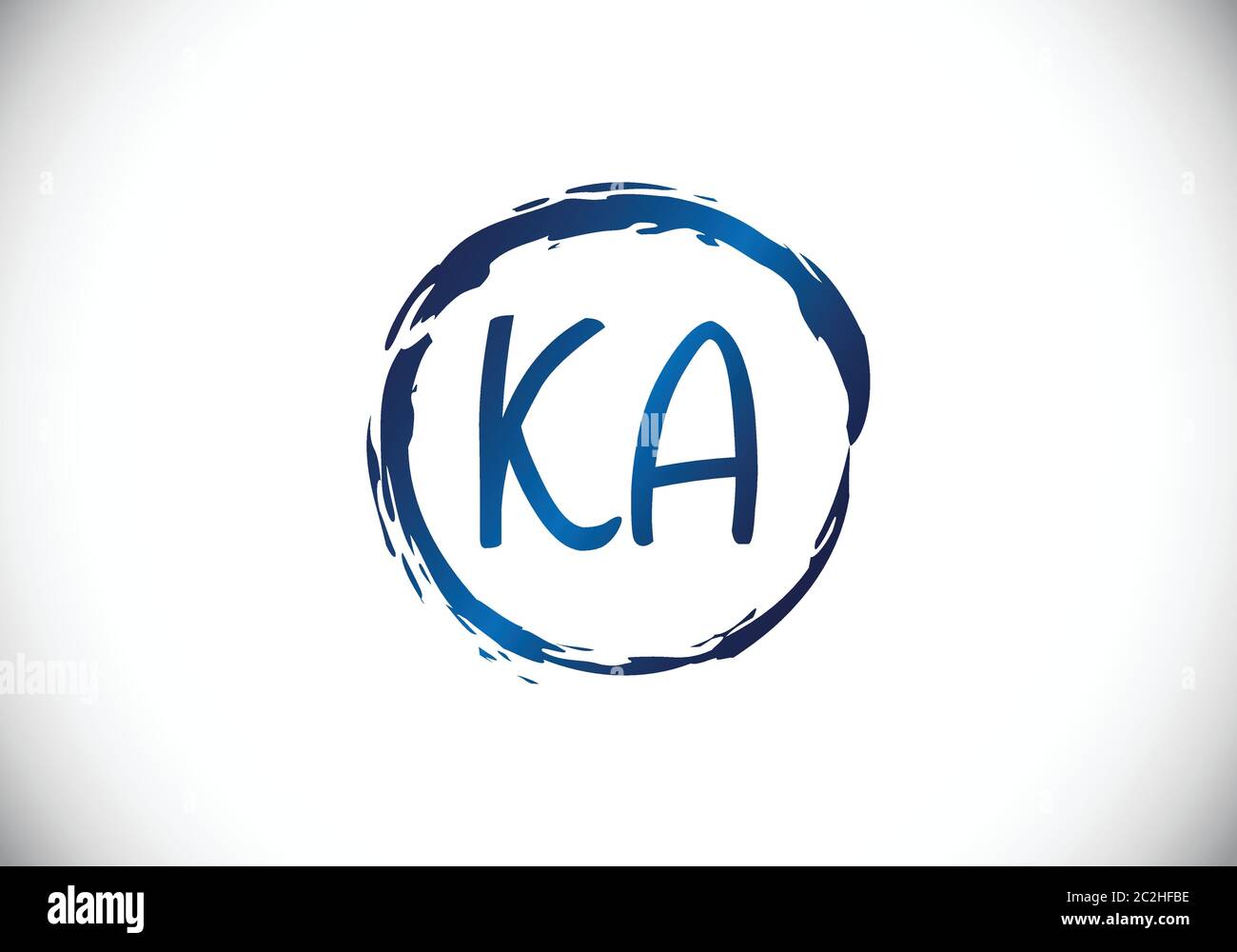 Initial Monogram Letter K A Logo Design Vector Template. K A Letter ...