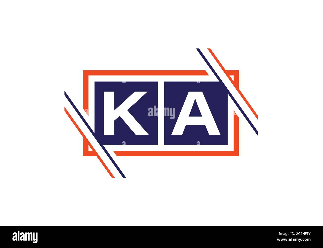 Initial Monogram Letter K A Logo Design Vector Template. K A Letter ...