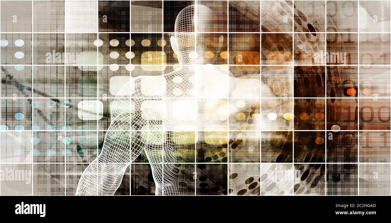 Futuristic Digital Network with Data Communication Art Stock Photo - Alamy