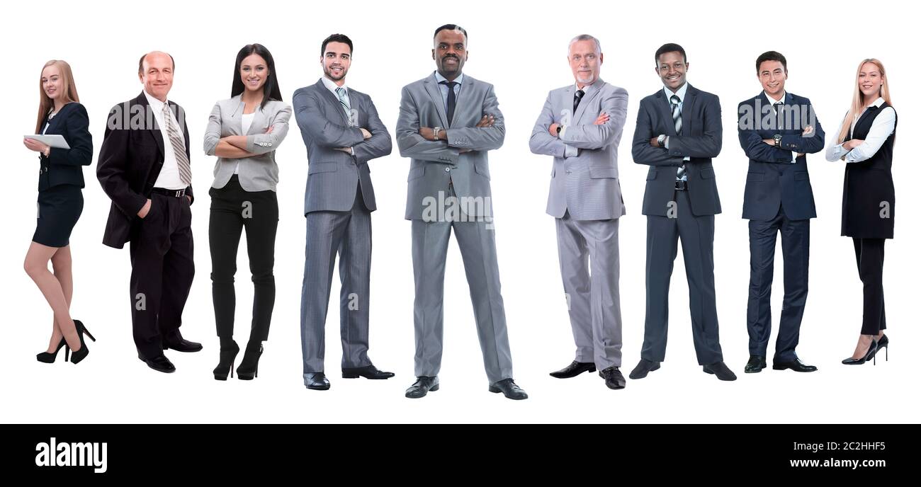 in full growth.professional business team isolated on white Stock Photo ...