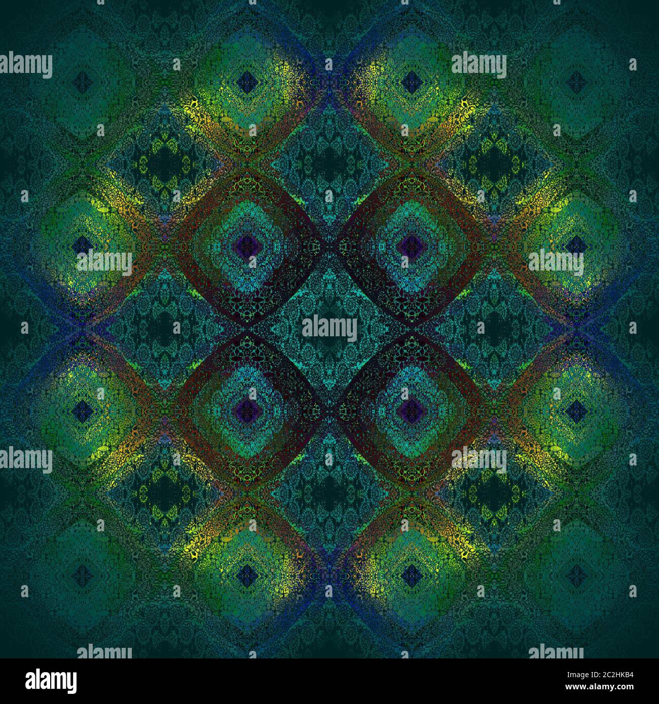 Regular diamond pattern dark blue green centered and blurred Stock ...