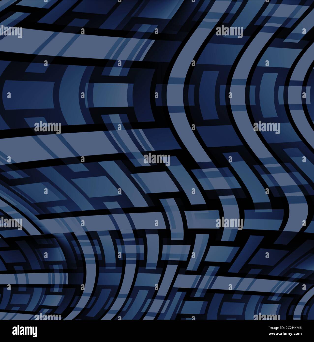 Abstract blue geometric curved hi-res stock photography and images - Alamy