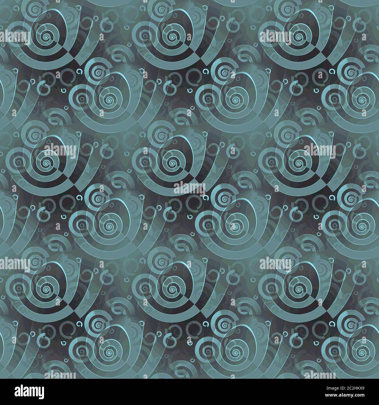 Regular spirals pattern pale green gray overlaying Stock Photo - Alamy