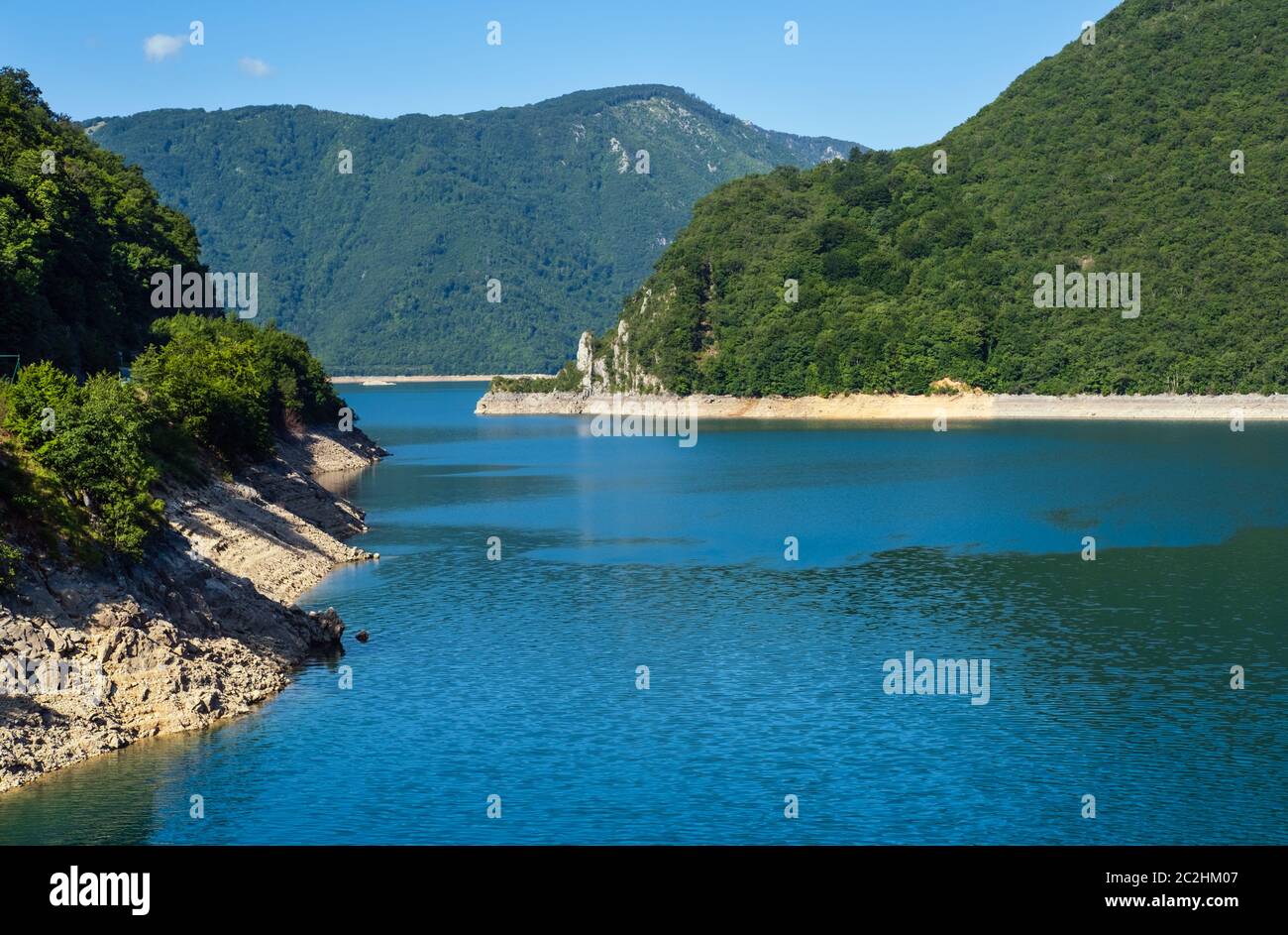 Piva Lake (Pivsko Jezero) view in Montenegro Stock Photo - Alamy