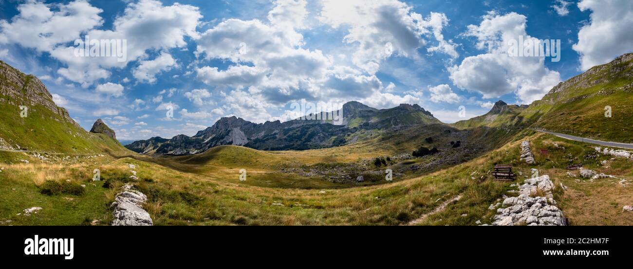 Summer mountain Durmitor National Park, Montenegro. Durmitor panoramic ...