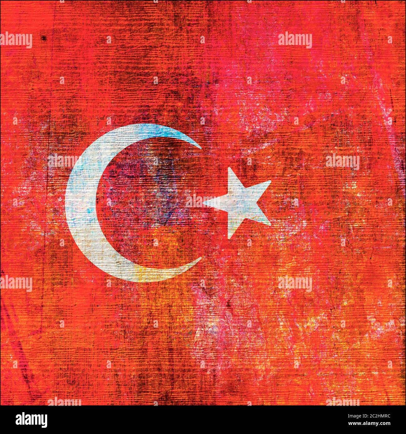 Flag of Turkey in a modern distressed grunge style Stock Photo - Alamy