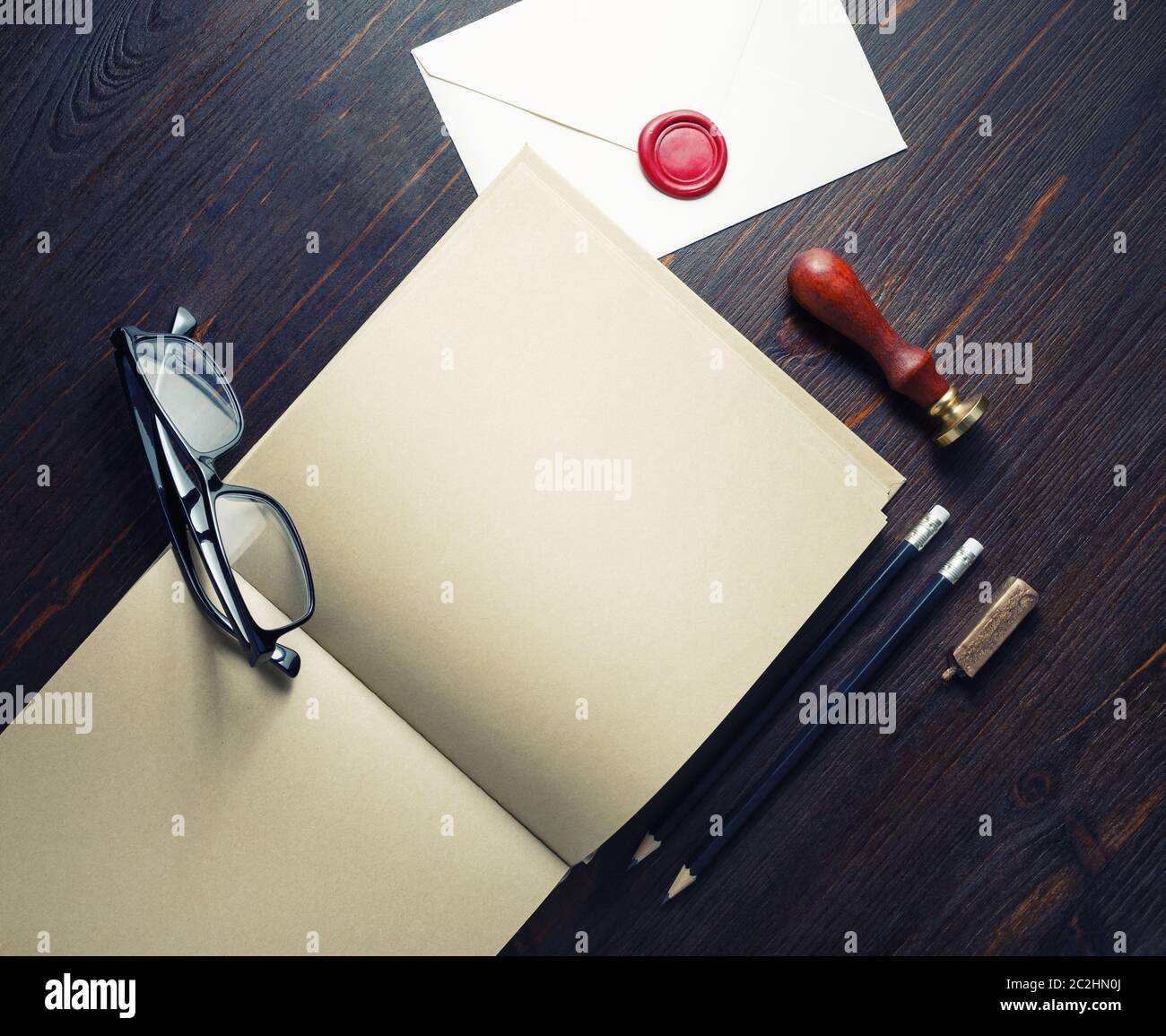 Vintage stationery, book Stock Photo - Alamy