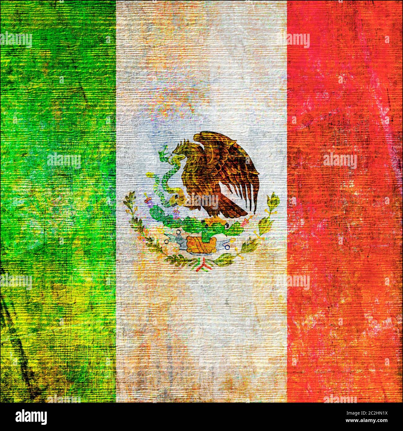 Mexican flag in a modern distressed grunge style Stock Photo - Alamy