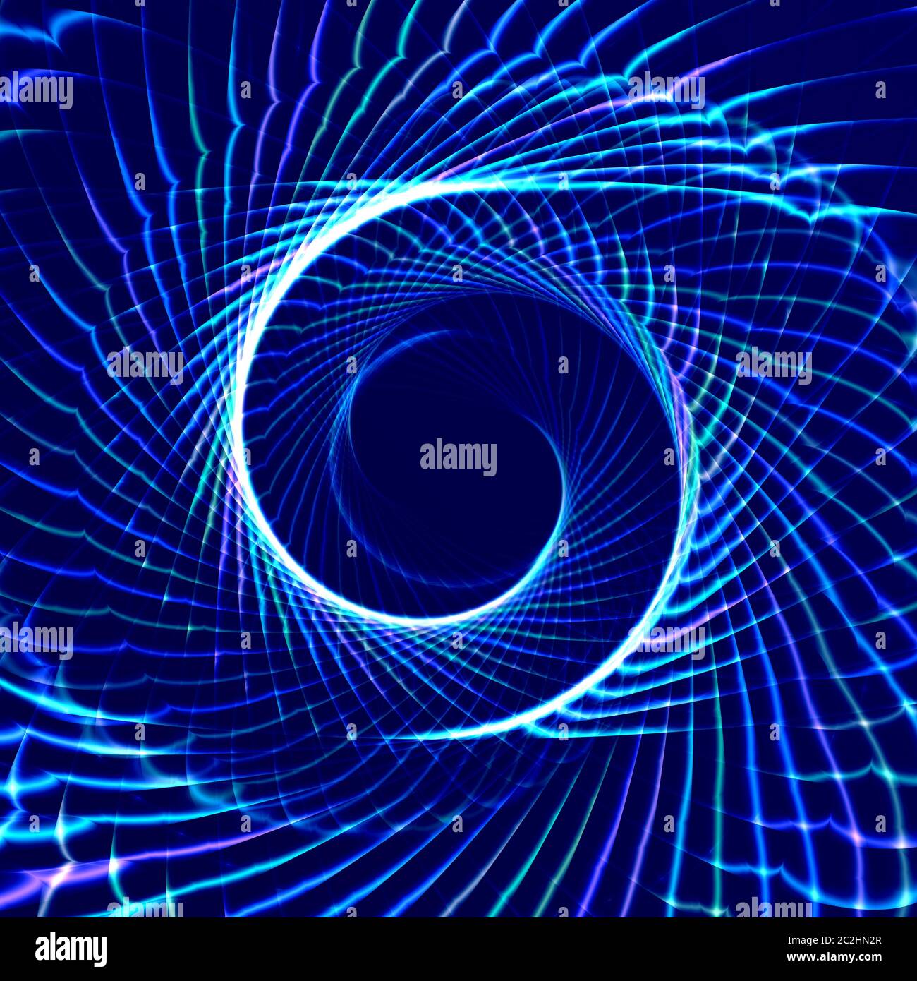 modern digital blue line illustration on black background Stock Photo ...