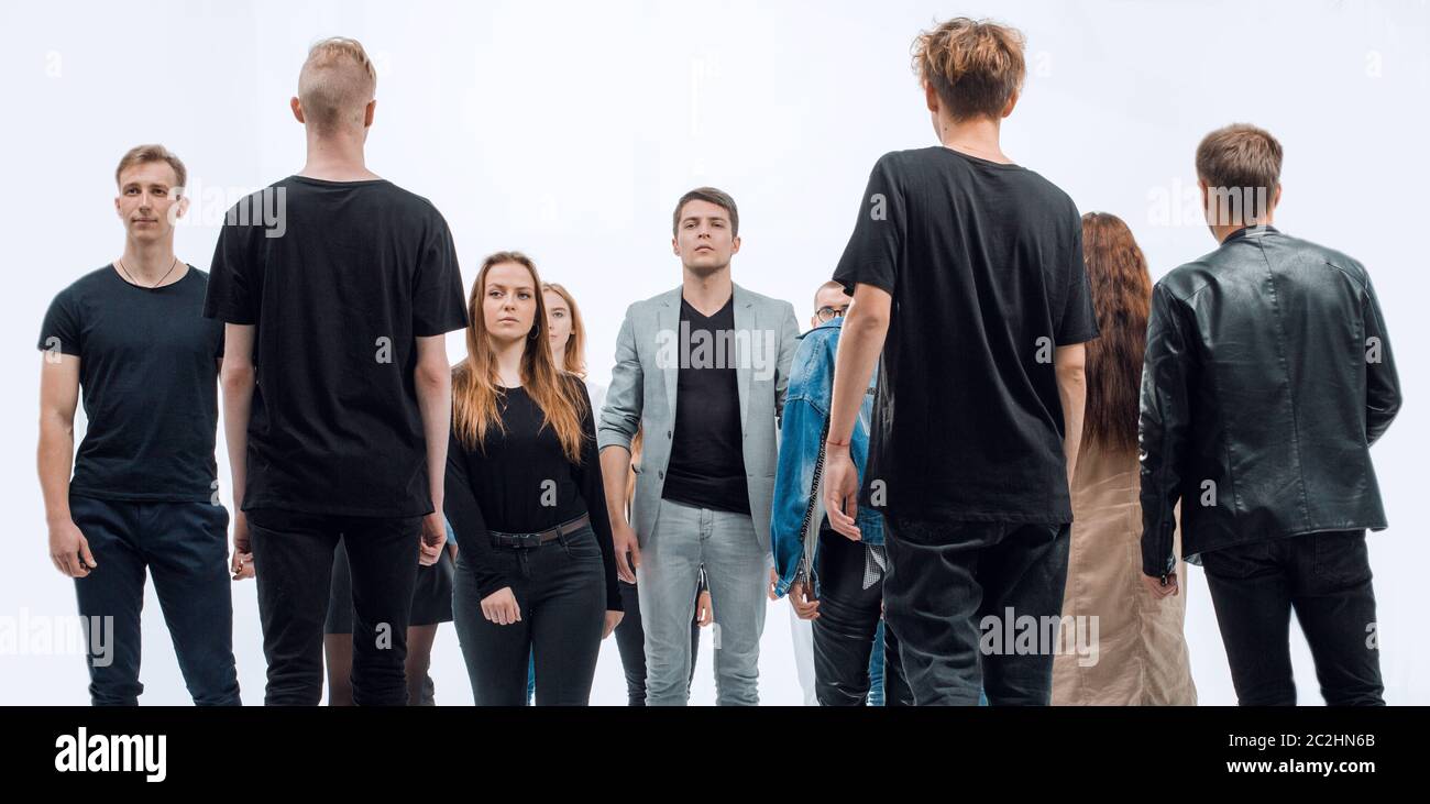 diverse groups of youth stepping towards each other Stock Photo - Alamy