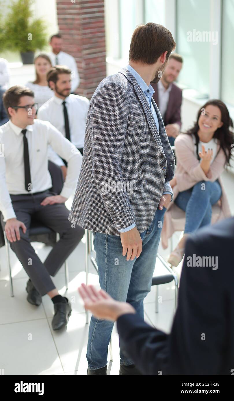 Young entrepreneur asks question hi-res stock photography and images ...
