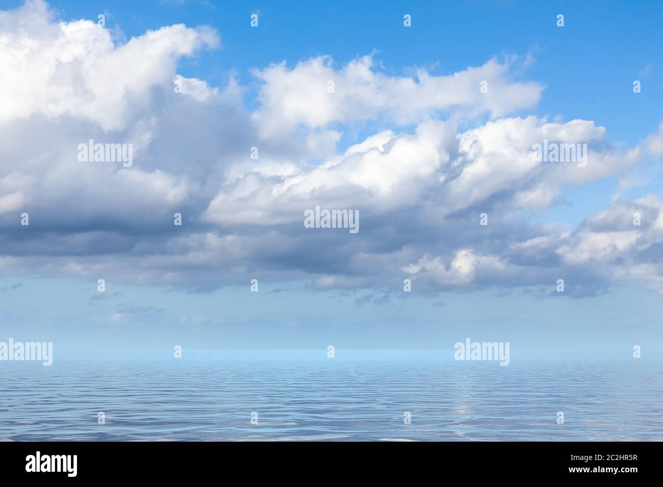 blue sky with white clouds over the sea Stock Photo - Alamy