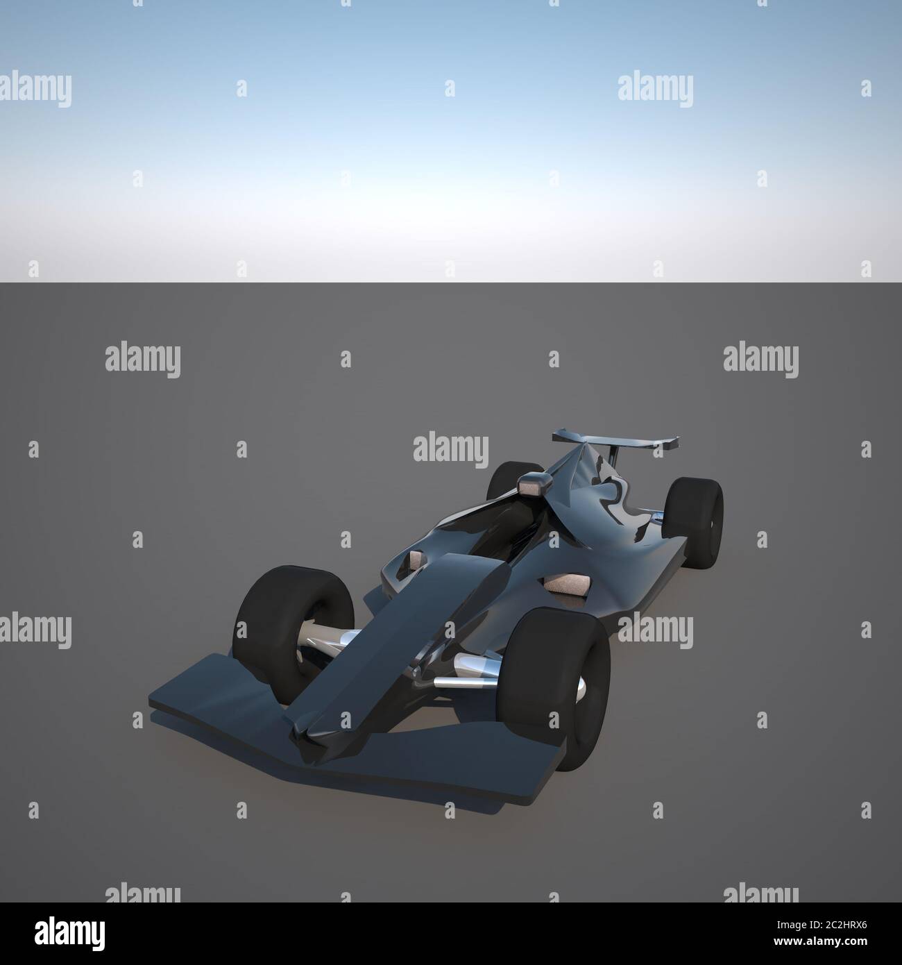 Racing car on the road, 3d rendering Stock Photo - Alamy