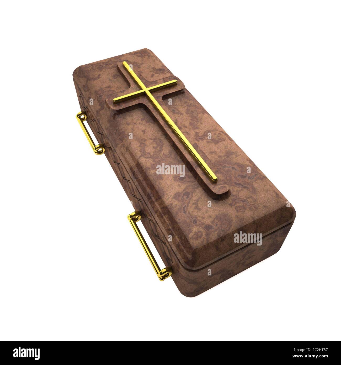 Coffin isolated over white background, 3d rendering Stock Photo - Alamy